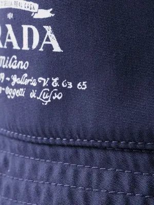 Prada Reversible Technical-cotton Bucket Hat - Blue