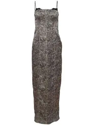 FLEUR DU MAL Margaux Maxi Dress - Grey