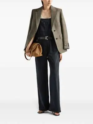 Prada Triangle-logo Denim Jumpsuit