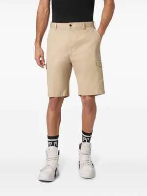 Philipp Plein Logo-plaque Cargo Shorts - Neutrals
