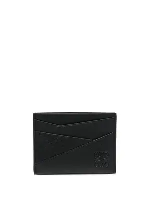 Loewe Logo-embossed Leather Cardholder - Black
