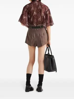 Prada Pussy Bow Georgette Blouse