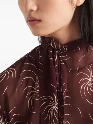 Prada Pussy Bow Georgette Blouse