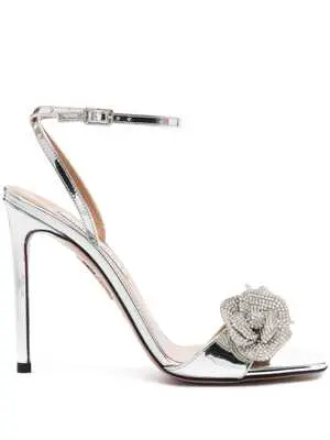 Aquazzura Silver Tone Sandals For Women