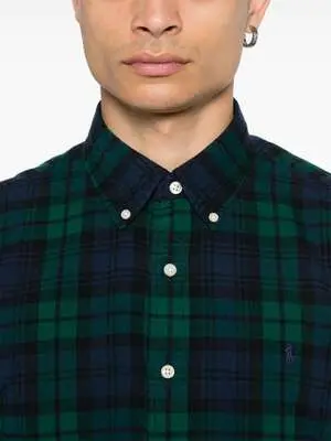 Polo Ralph Lauren Plaid Brushed Oxford Shirt - Blue