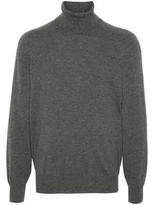 Brunello Cucinelli Cashmere Roll Neck Sweater - Grey