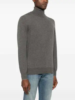Brunello Cucinelli Cashmere Roll Neck Sweater - Grey
