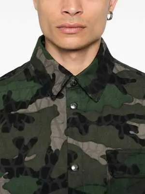 Valentino Garavani Camouflage-pattern Jacket - Green