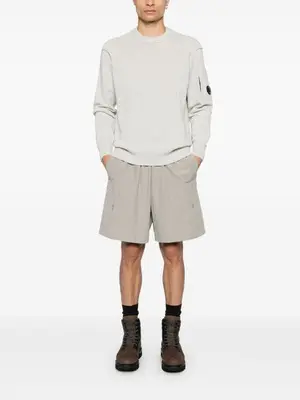 C.P. COMPANY Lens-detailed Wool-blend Sweater - Grey