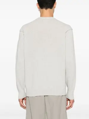 C.P. COMPANY Lens-detailed Wool-blend Sweater - Grey