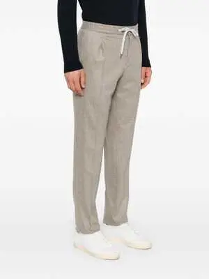PT TORINO Pleated Trousers In Sand Beige Virgin Wool-cashmere Blend - Neutrals