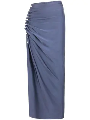 Rabanne Draped Detail Skirt - Blue