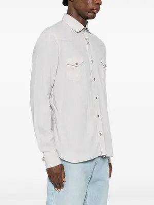 BARBA NAPOLI Slub-texture Shirt - Neutrals