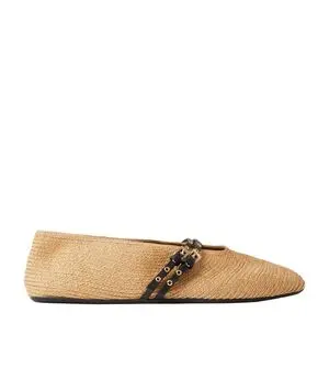 Alaia Raffia Flats For Women