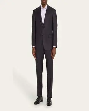 Giorgio Armani Micro-textured Wool Classic Fit Suit