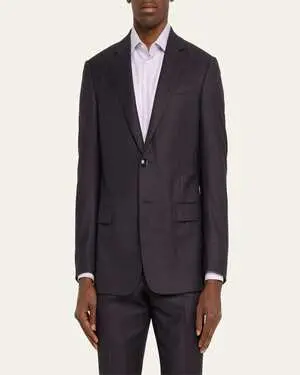 Giorgio Armani Micro-textured Wool Classic Fit Suit