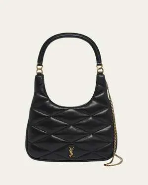 Saint Laurent Sade Mini Hobo Bag In Quilted Lambskin