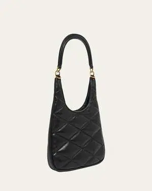 Saint Laurent Sade Mini Hobo Bag In Quilted Lambskin