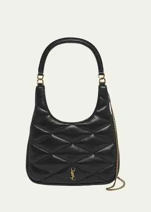 Saint Laurent Sade Mini Hobo Bag In Quilted Lambskin