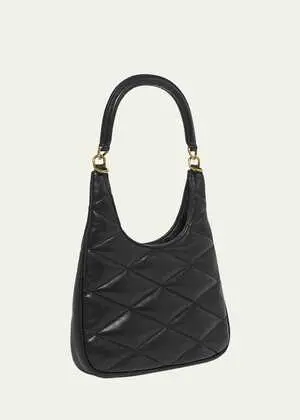 Saint Laurent Sade Mini Hobo Bag In Quilted Lambskin