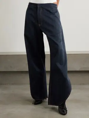 Alaïa Layered Wide-leg Jeans