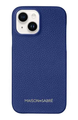 MAISON DE SABRE Leather Phone Case Lapis Blue