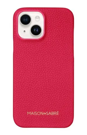 MAISON DE SABRE Leather Phone Case - Shibuya Fuchsia