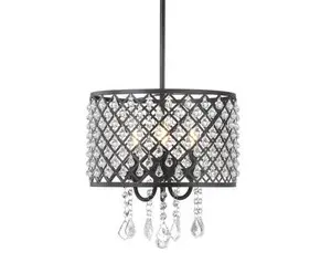 JONATHAN Y Gigi Metal/crystal Adjustable Led Drop Chandelier - Black