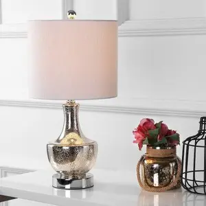 JONATHAN Y Colette Mini Glass Led Table Lamp - Silver