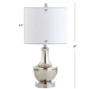 JONATHAN Y Colette Mini Glass Led Table Lamp - Silver