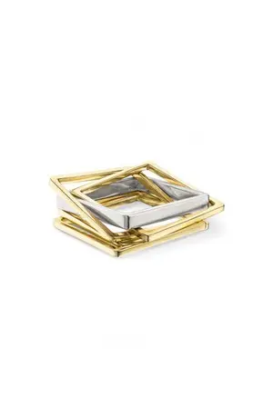 LESLIE PAIGE Puzzle Stack Ring - Yellow Gold/white Gold