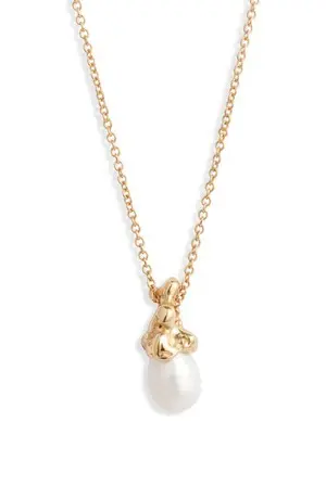 FARIS Sophia Freshwater Pearl Pendant Necklace - Gold