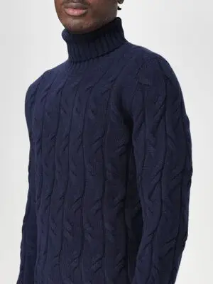 DRUMOHR Cable Knit Turtleneck Sweater - Blue