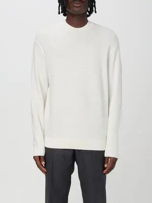 Emporio Armani Textured Crew Neck Sweater - Yellow Cream