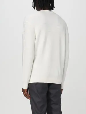 Emporio Armani Textured Crew Neck Sweater - Yellow Cream