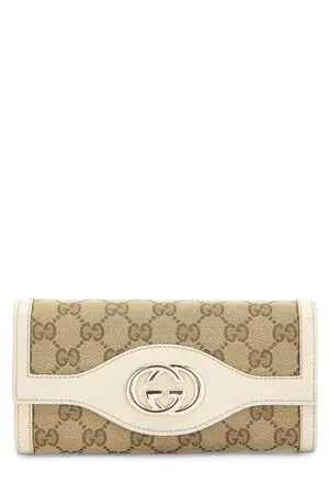 Gucci Original Gg Canvas Britt Continental Wallet - Beige