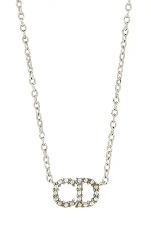 Dior Crystal 'cd' Logo Necklace