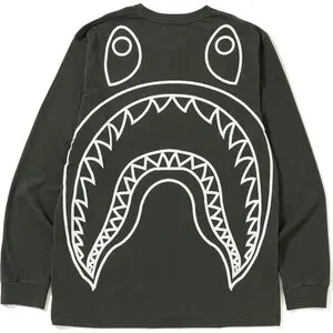 A BATHING APE Big Shark Vintage Long Sleeve Tee Shirt