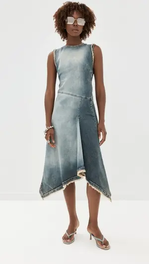 Acne Studios Denim Asymmetrical Dress
