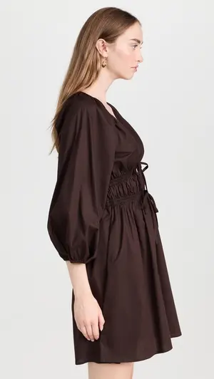 WAYF Leighton Mini Dress - Espresso