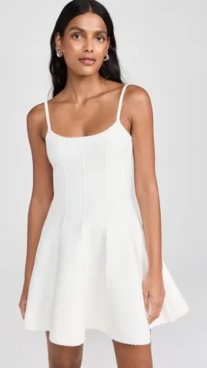 FLEUR DU MAL Flared Corset Dress - Ivory