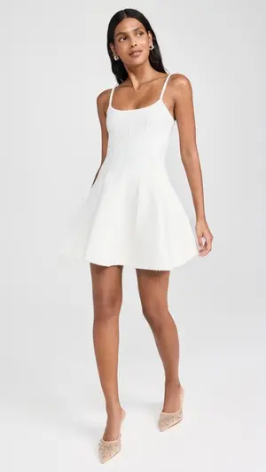 FLEUR DU MAL Flared Corset Dress - Ivory
