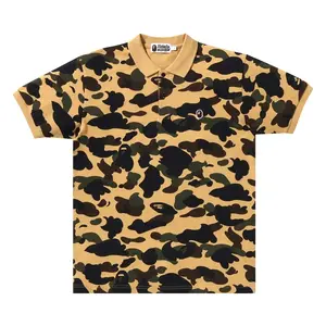 A BATHING APE 1st Camo One Point Polo - Yellow