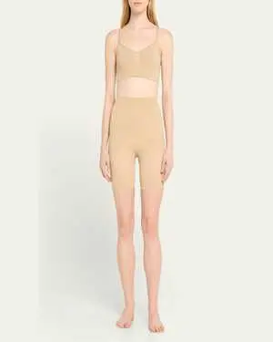 SKIMS Seamless Sculpt Mid-thigh Shorts - Clay