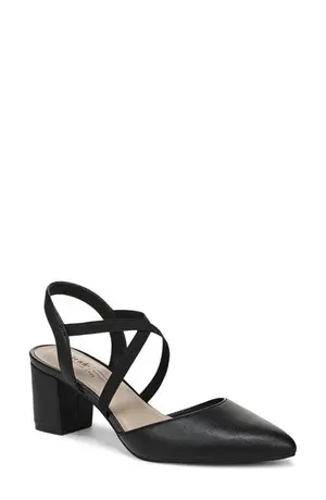 LIFESTRIDE April Slingback Pumps - Black Leather