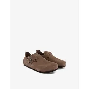 BIRKENSTOCK London Raised-heel Suede Shoes - Taupe
