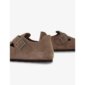 BIRKENSTOCK London Raised-heel Suede Shoes - Taupe