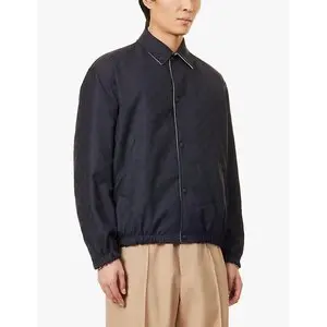 Gucci Monogram-print Two-welt-pockets Regular-fit Cotton Jacket