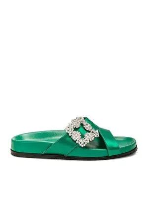 Manolo Blahnik Chilanghi Satin Sandal