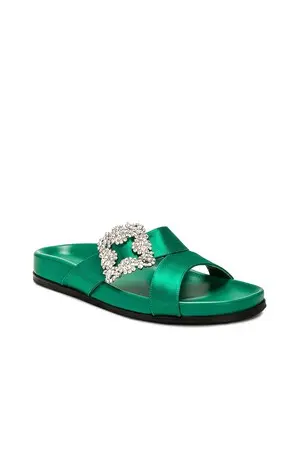 Manolo Blahnik Chilanghi Satin Sandal